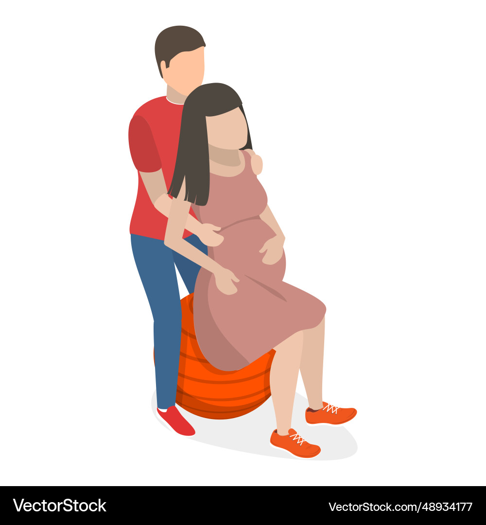 3d isometric flat set of birth positions Vector Image