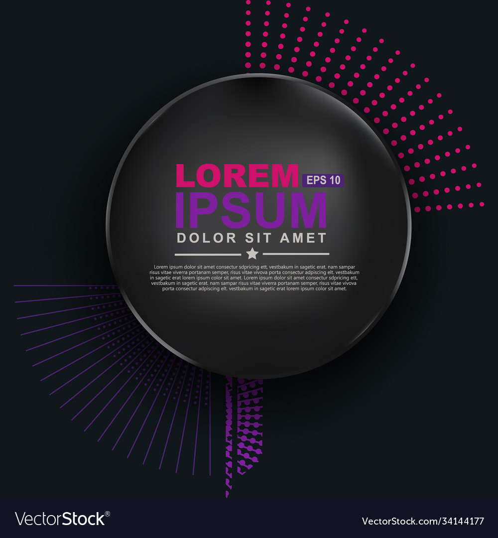 Abstract circle geometric pattern design Vector Image