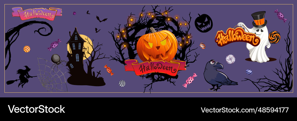 Brochure background and traditional symbols Vector Image