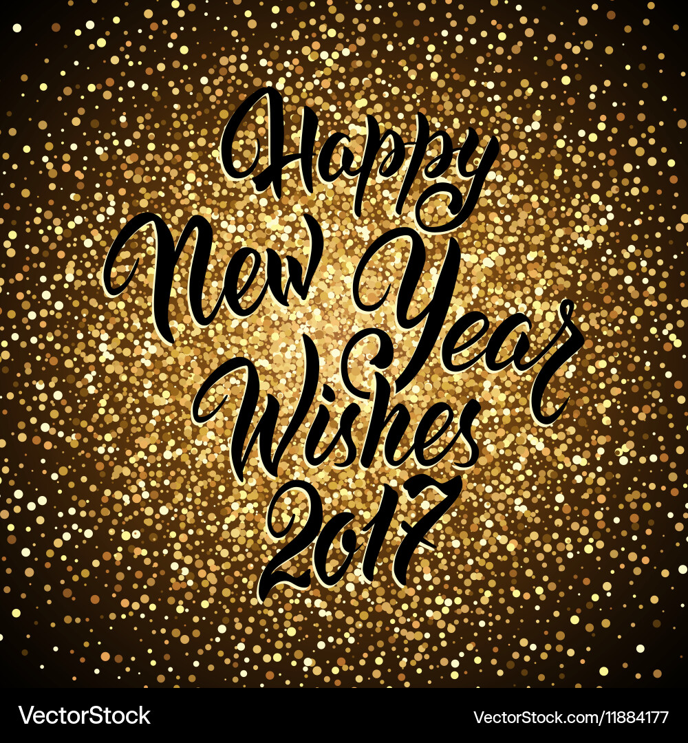 Happy New Year Wishes 2017 Royalty Free Vector Image