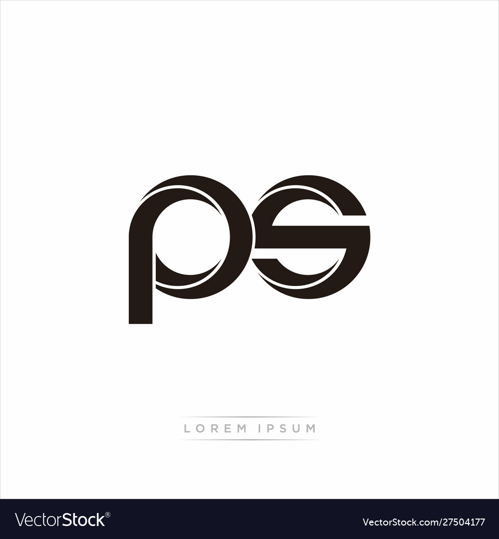 Ps initial letter split lowercase modern monogram Vector Image