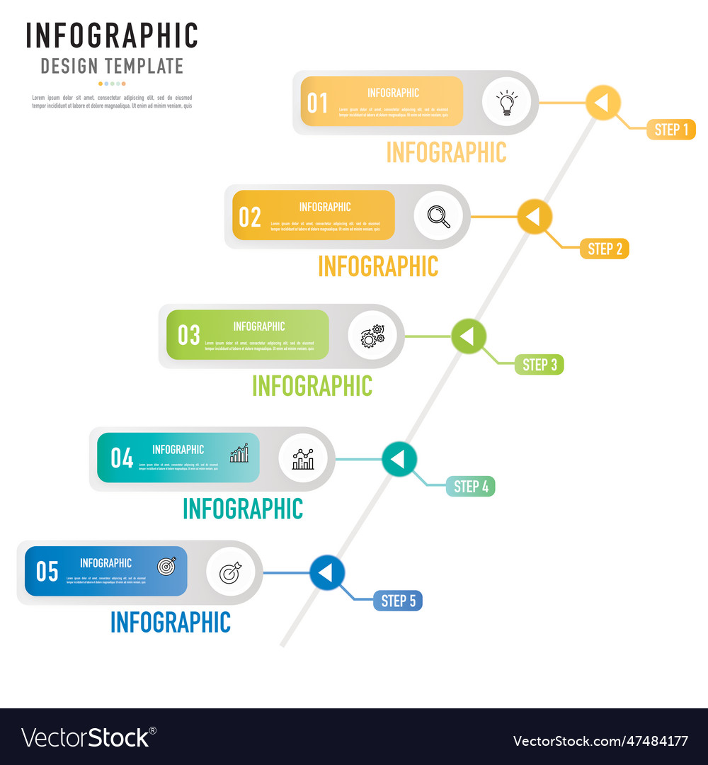 Rectangular mind map infographic for business Vector Image