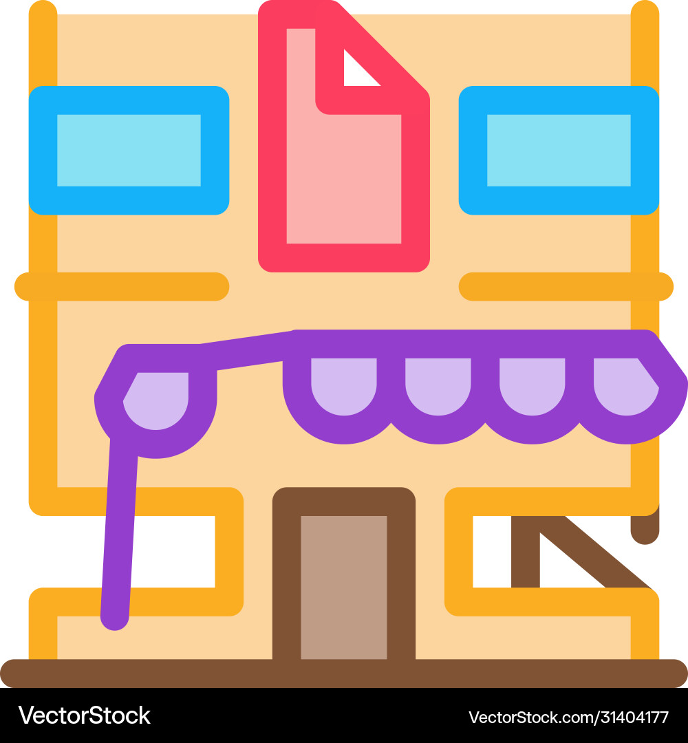 Residential building for restoration icon Vector Image