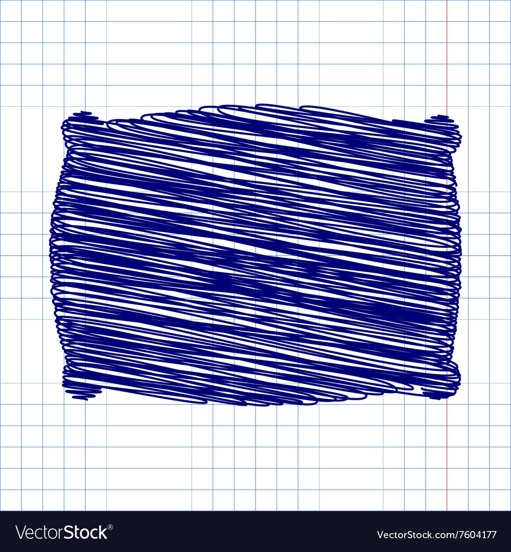 Scribble icon with pen effect Royalty Free Vector Image