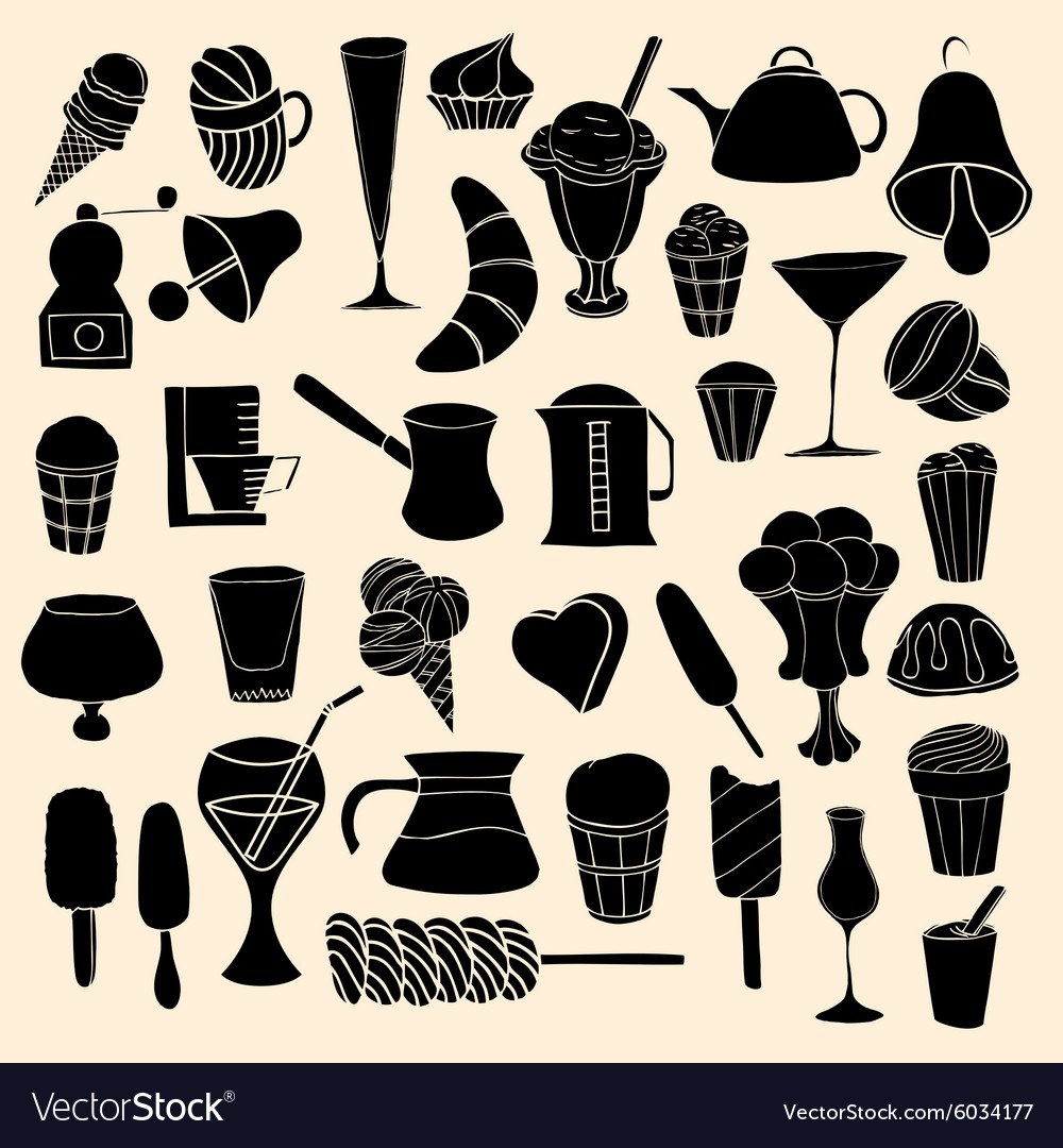 Set of sweets Royalty Free Vector Image - VectorStock