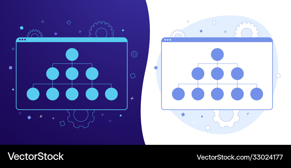 Sitemap concept with black white background Vector Image
