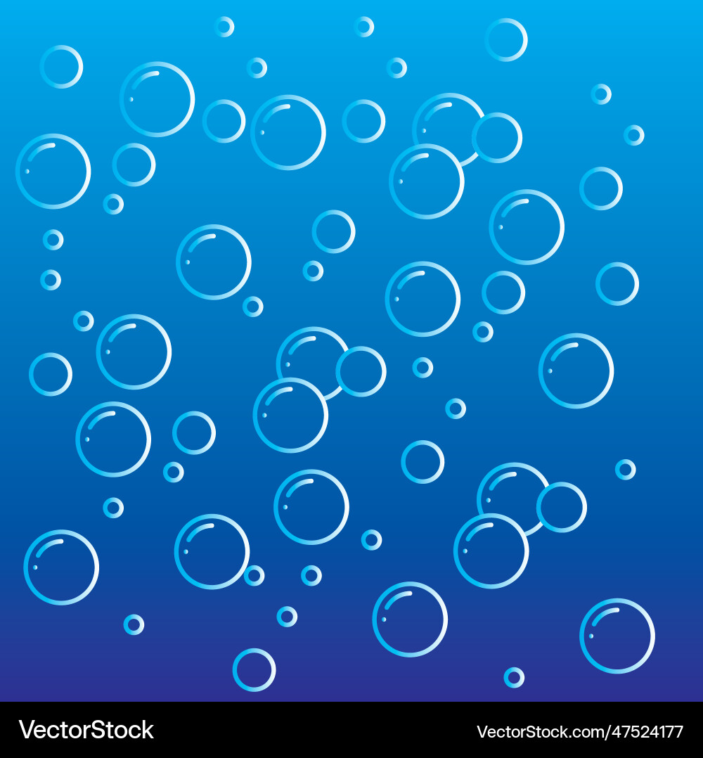 Soap bubbles oxygen bubbles in water fizzy water Vector Image