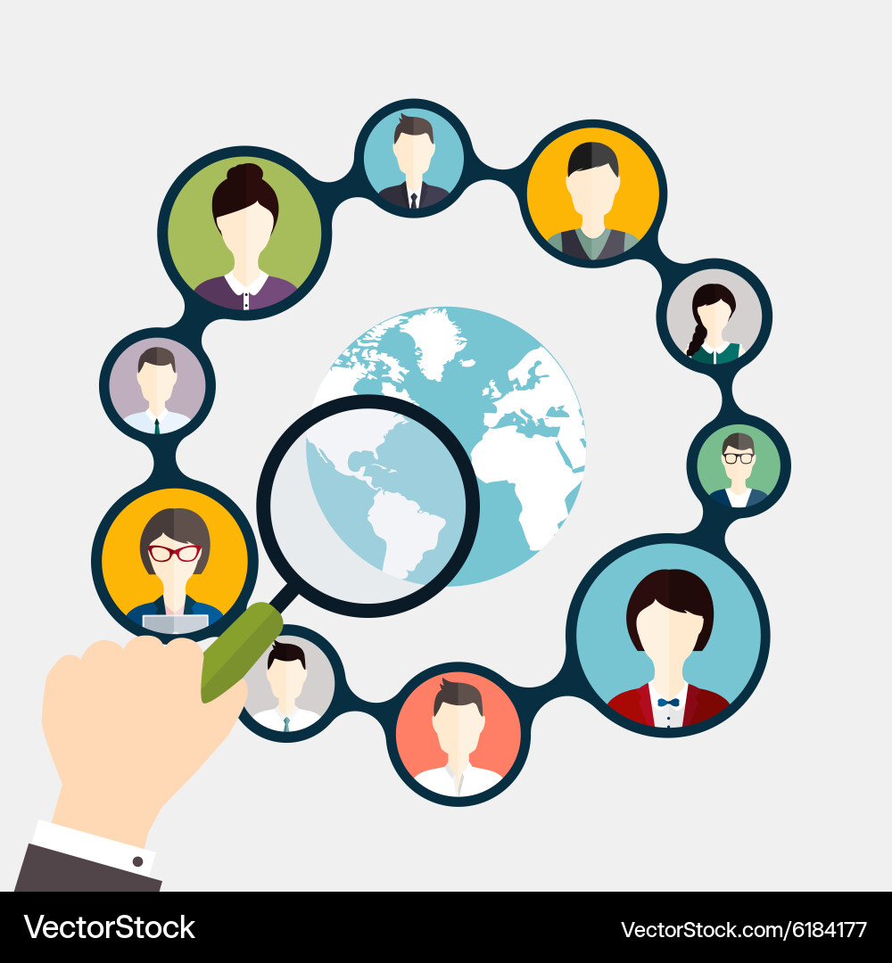 Social networking and media avatar concept Vector Image