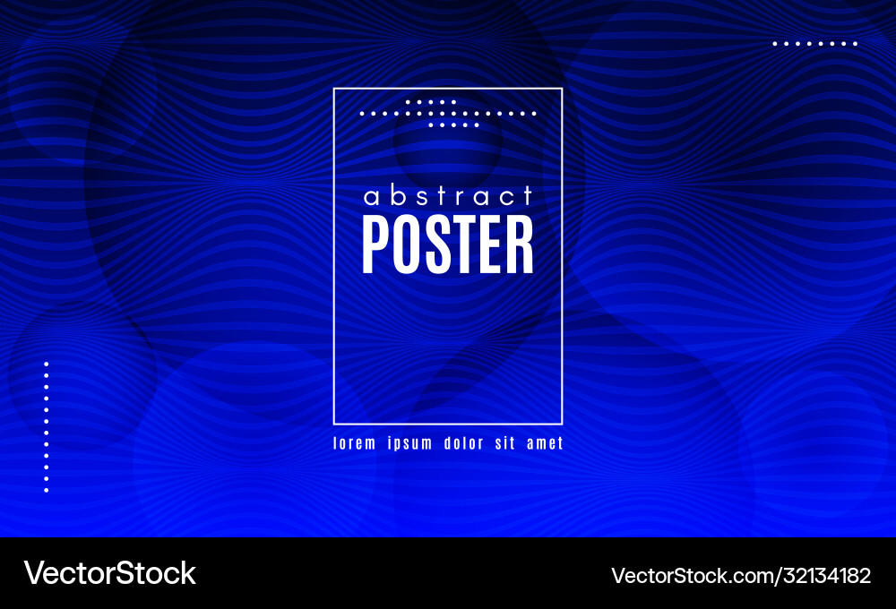 Abstract wave poster with color fluid shapes Vector Image
