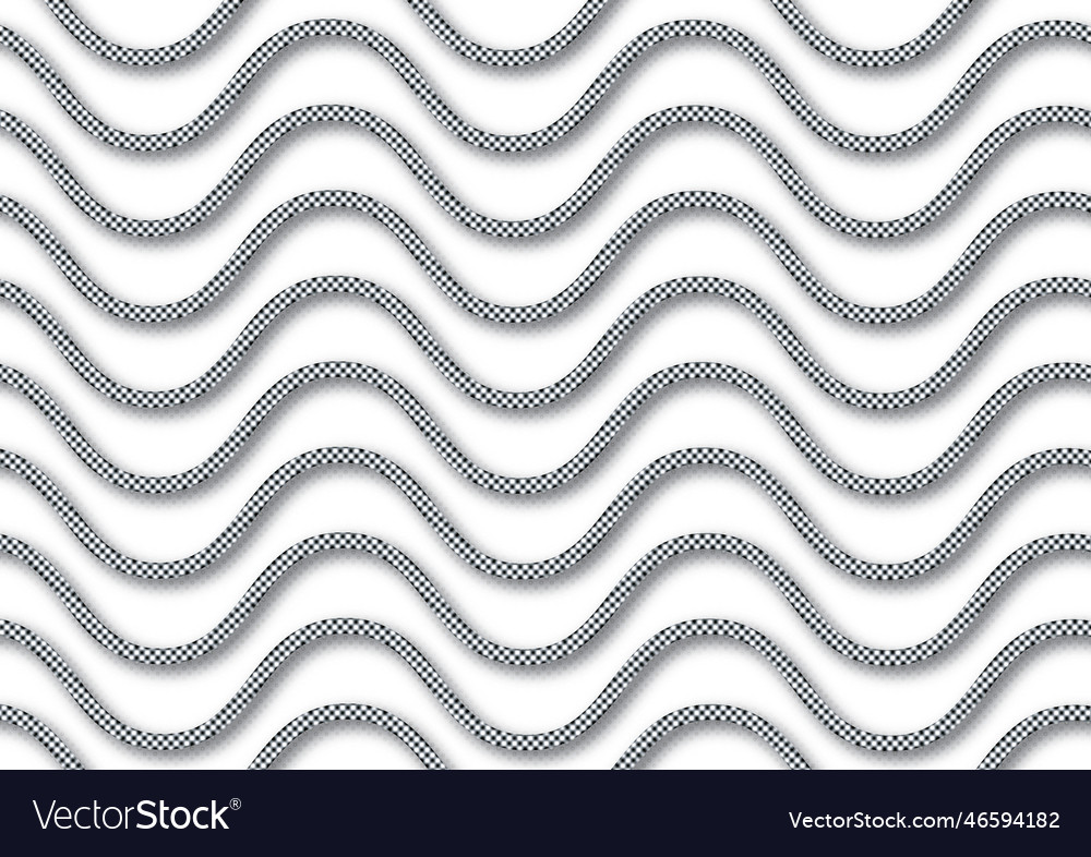 Creative wavy black and white wallpaper Royalty Free Vector