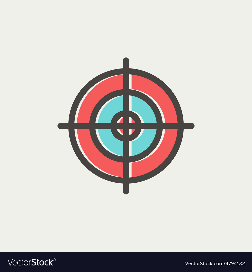 Crosshair target thin line icon Royalty Free Vector Image Crosshair target thin line icon Royalty Free Vector Image