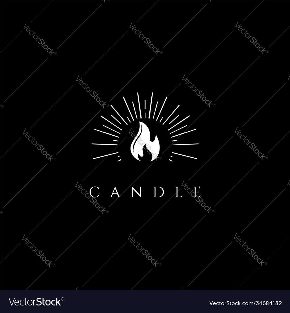 Fire flame light candle logo design Royalty Free Vector Fire flame light candle logo design Royalty Free Vector