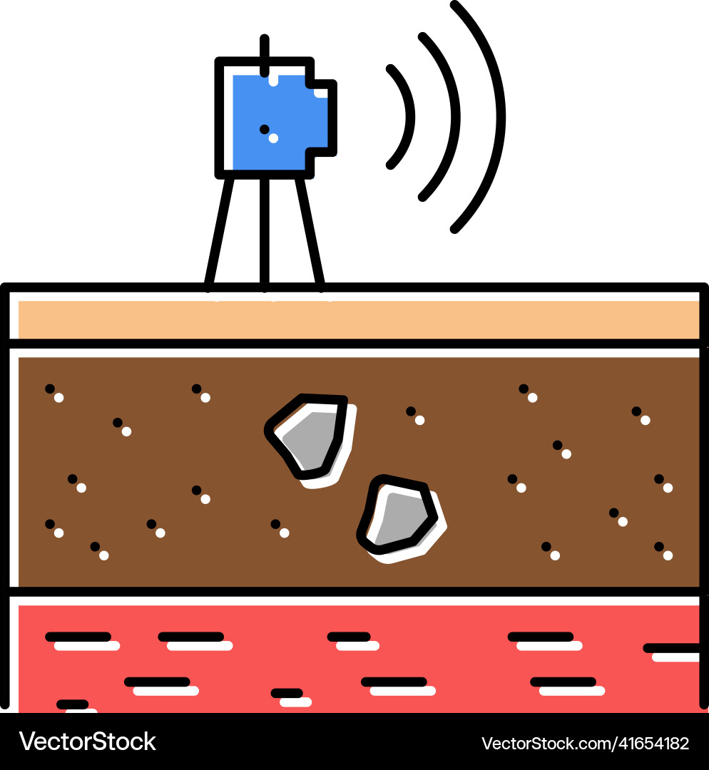 Geodetic equipment color icon Royalty Free Vector Image