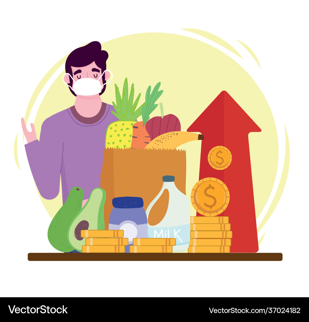 Grocery shop food Royalty Free Vector Image - VectorStock