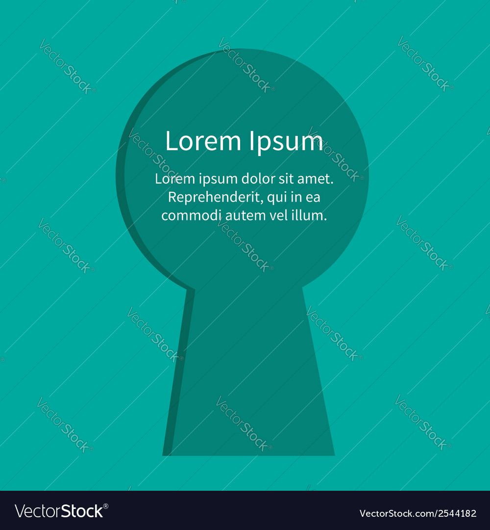 Keyhole template flat design Royalty Free Vector Image