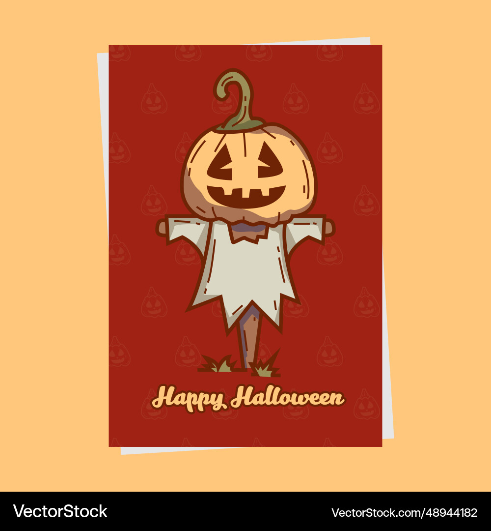 Poster and card with character design for Vector Image