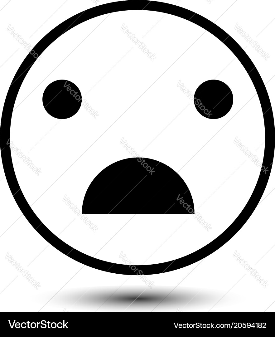 Sad smiley pictograph style is a flat iconic Vector Image