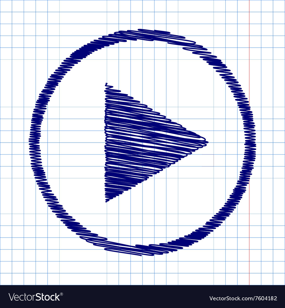 Scribble icon with pen effect Royalty Free Vector Image
