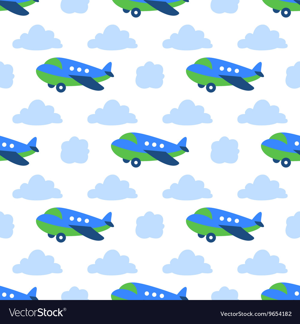 Seamless planes pattern Royalty Free Vector Image