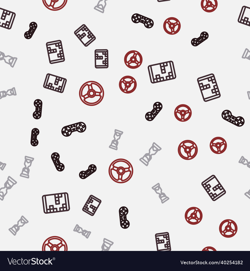 Set Line Game Controller Or Joystick Portable Vector Image