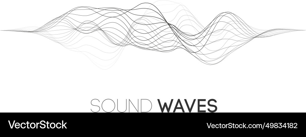 Sound wave music background audio waves abstract Vector Image