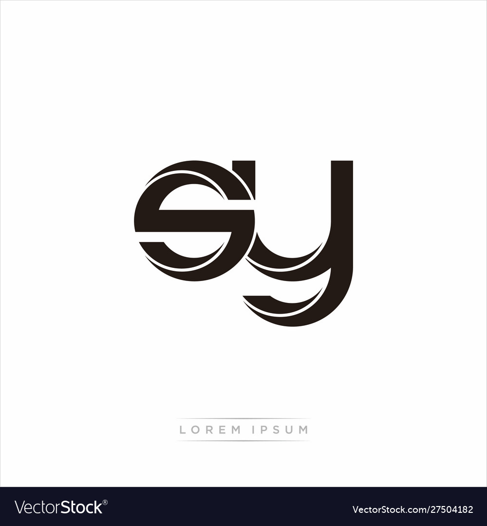 Sy initial letter split lowercase modern monogram Vector Image