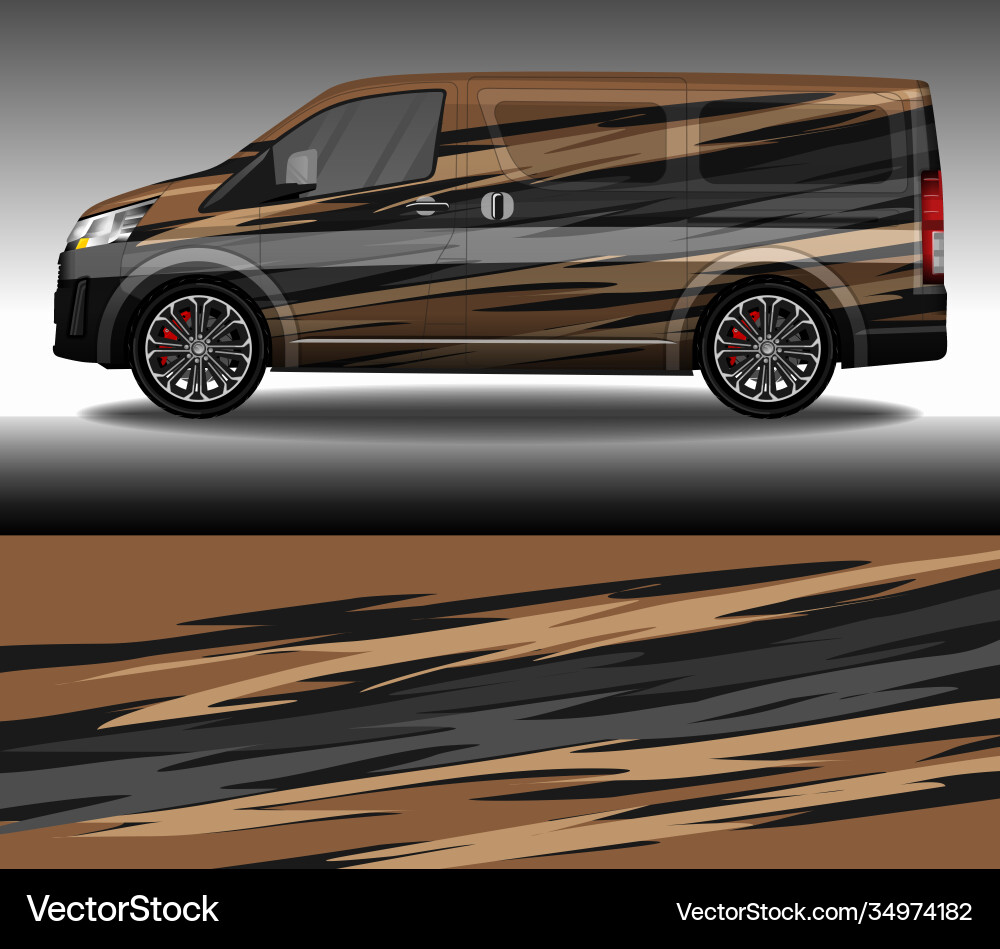 Wrap car decal design custom livery race rally Vector Image