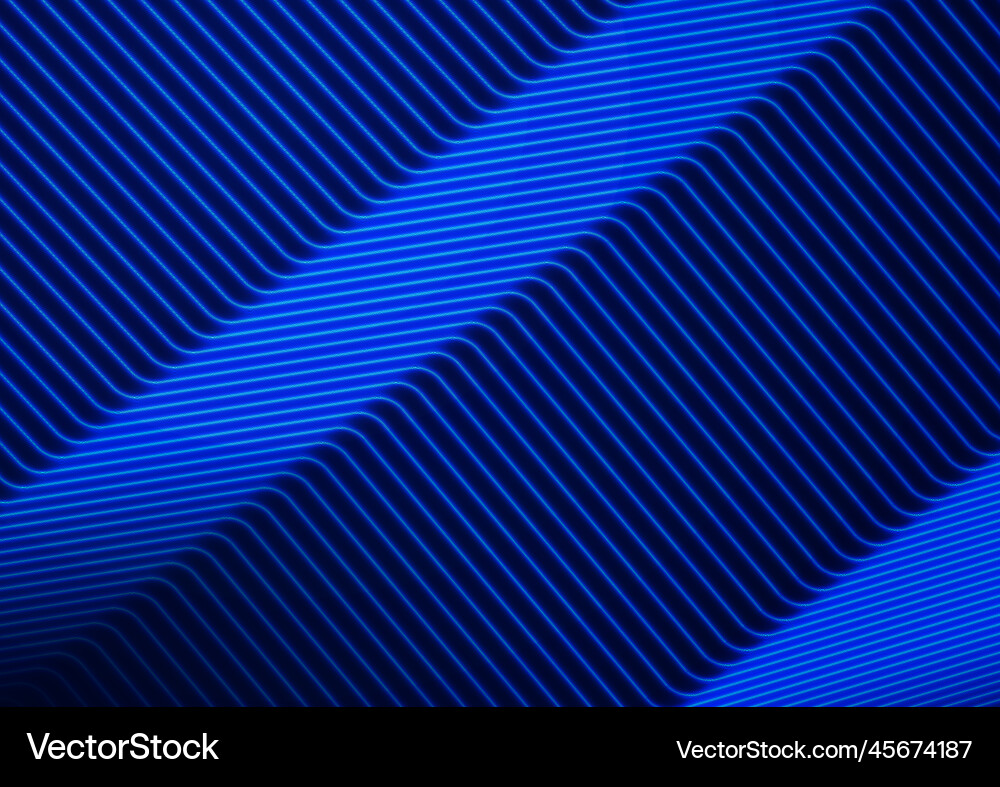 Blue neon curved lines abstract futuristic Vector Image