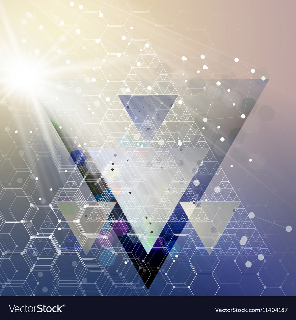 Chemistry 3d pattern hexagonal molecule structure Vector Image