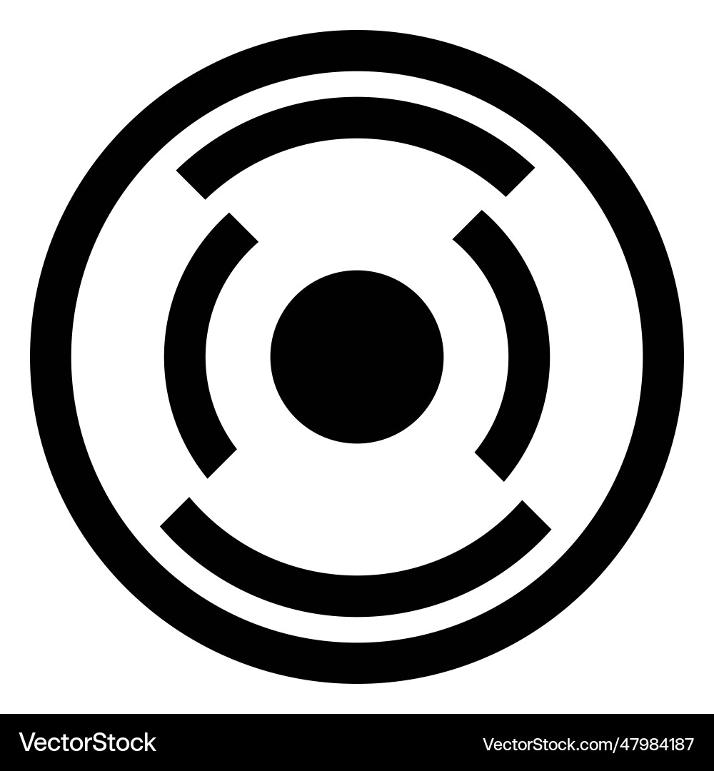 Circular shape with lines and dots Royalty Free Vector Image