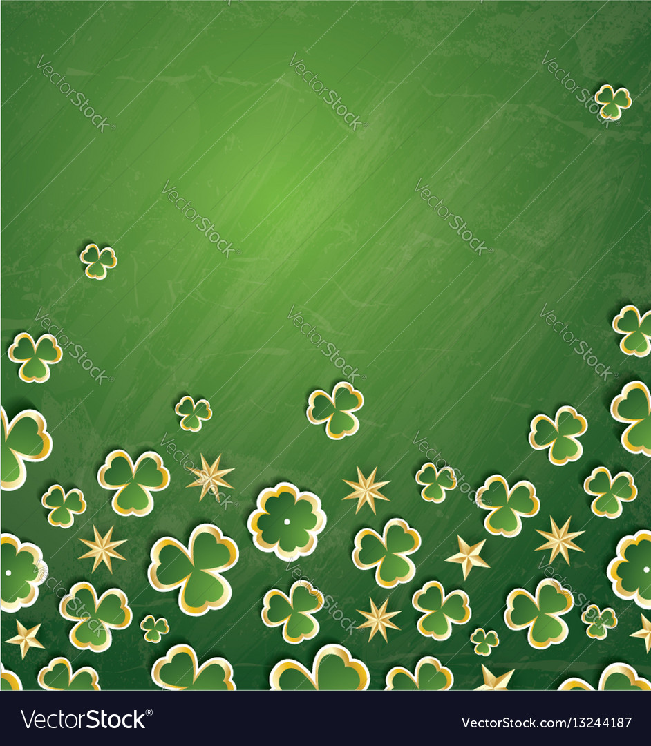 Clover pattern for st patricks day with copy Vector Image