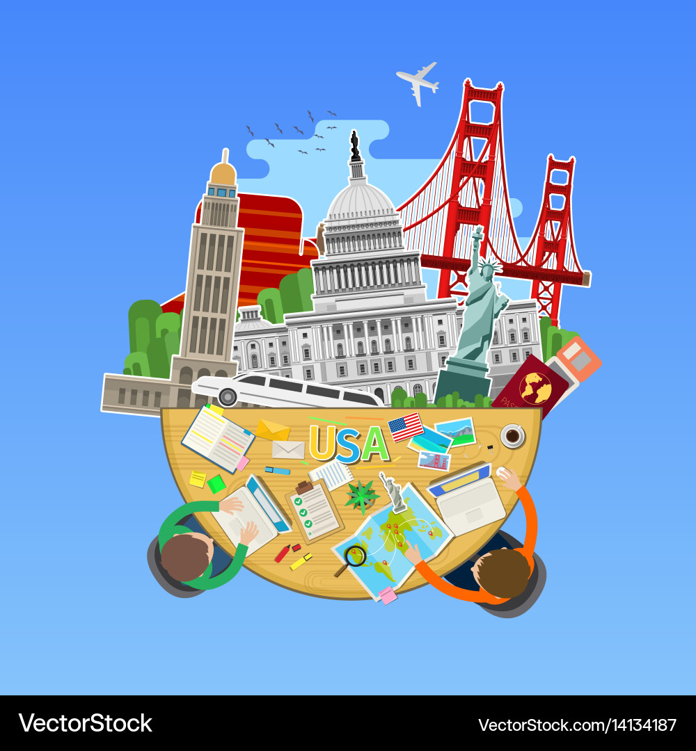 Concept travel or studying english Royalty Free Vector Image