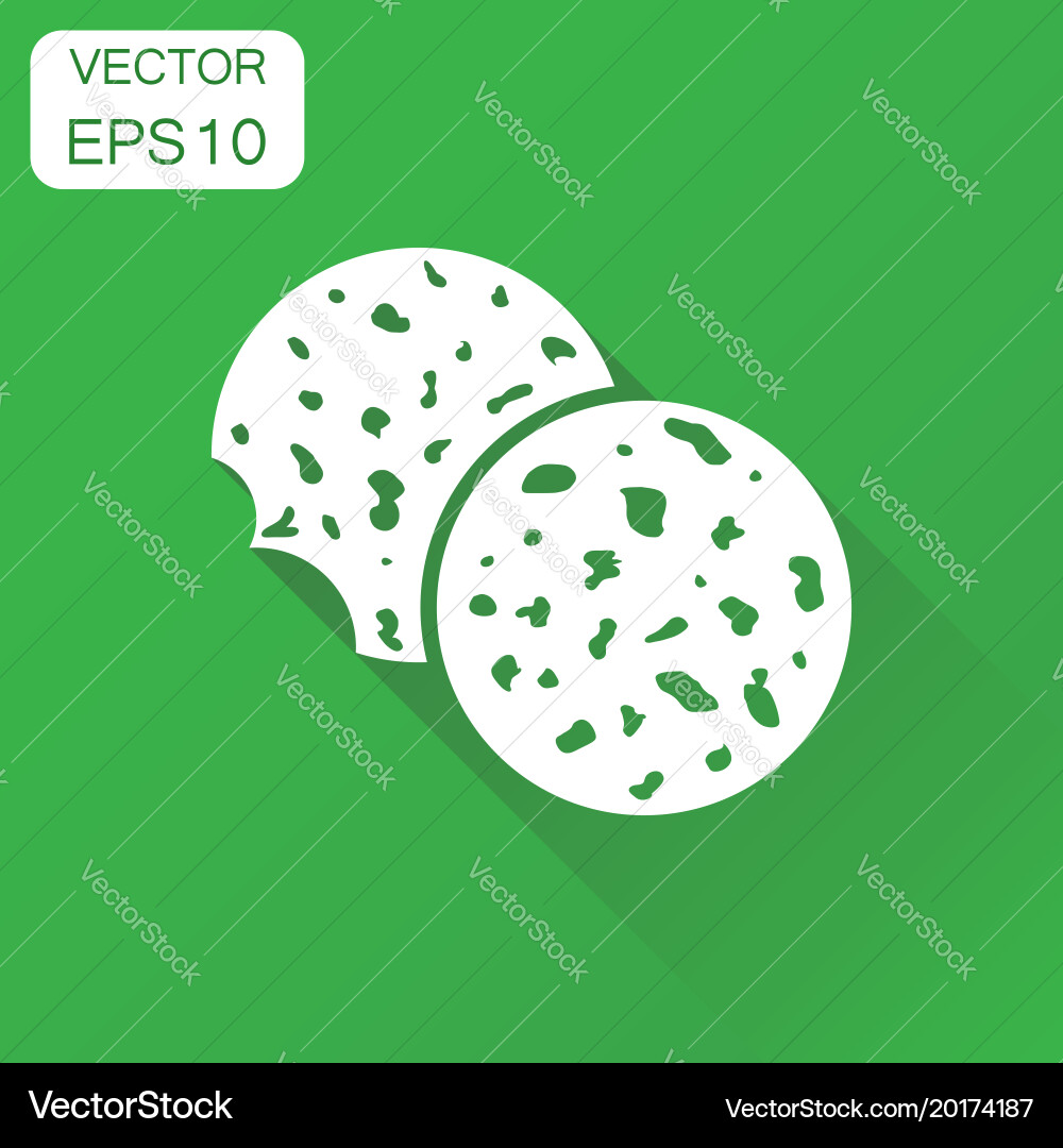 Cookie icon business concept chip biscuit symbol Vector Image