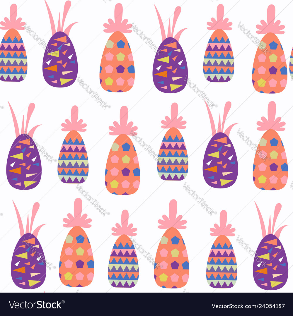 Fruit pineapples seamless pattern it is located Vector Image
