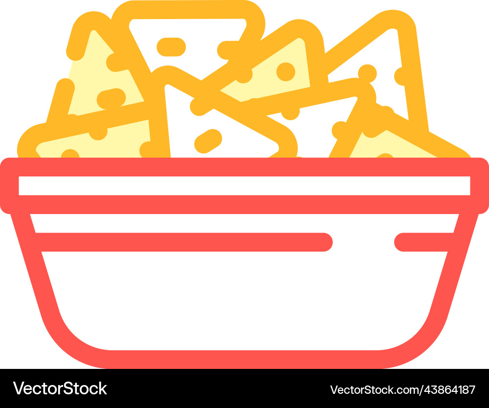 Mexican dish potato snack color icon Royalty Free Vector