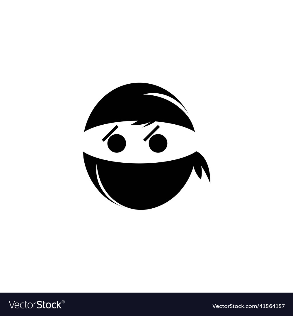 Ninja Face Logo Royalty Free Vector Image Vectorstock