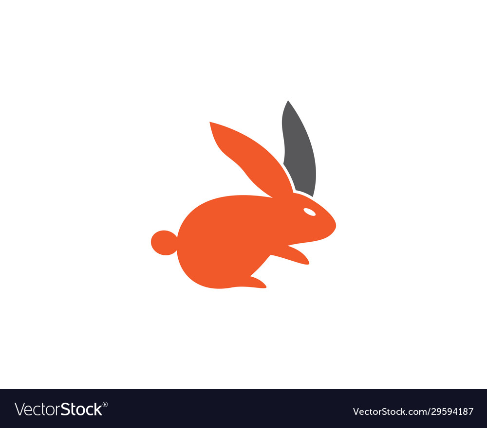 Rabbit icon design Royalty Free Vector Image - VectorStock