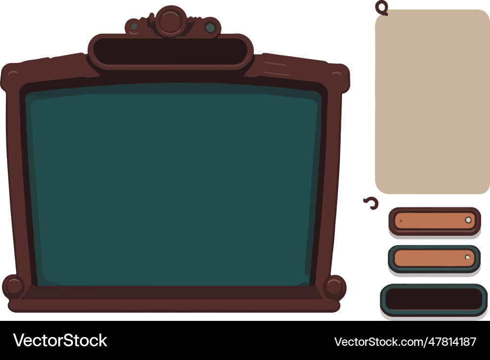 Set of ui elements for 2d games and apps-part 8 Vector Image
