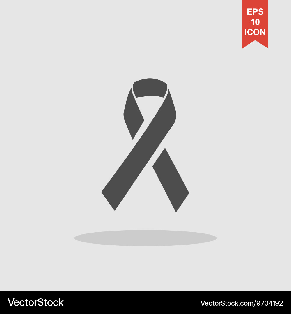 Aids awareness ribbon sign or icon Royalty Free Vector Image