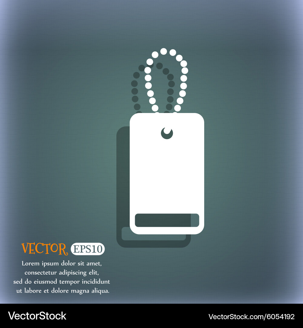 Army chains icon sign on the blue-green abstract Vector Image