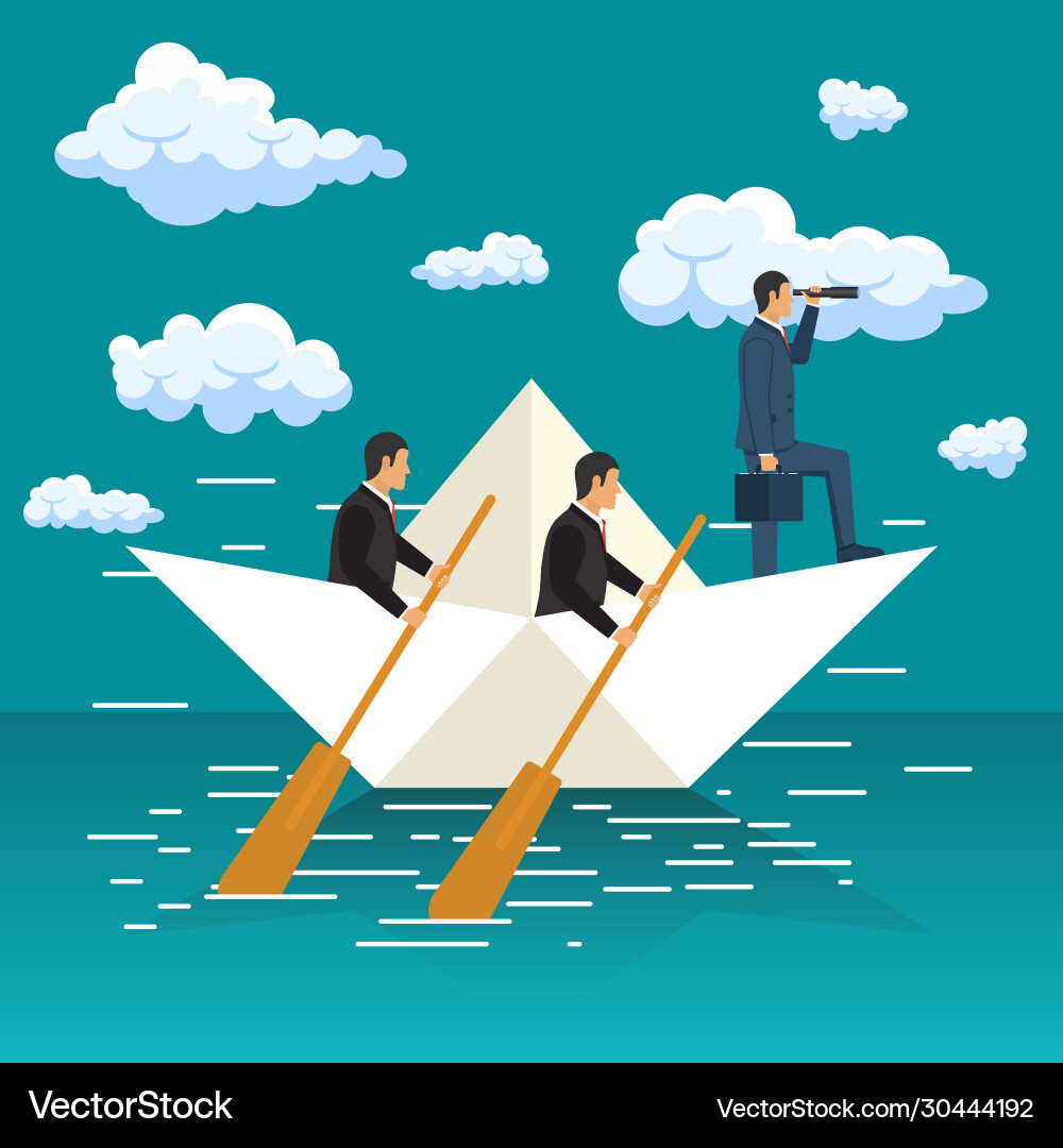 Business leadership and visionary concept Vector Image