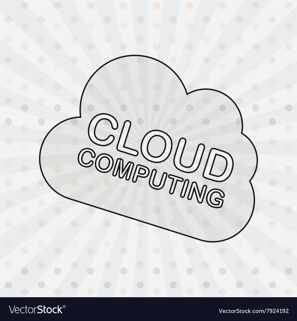 Cloud computing design Royalty Free Vector Image