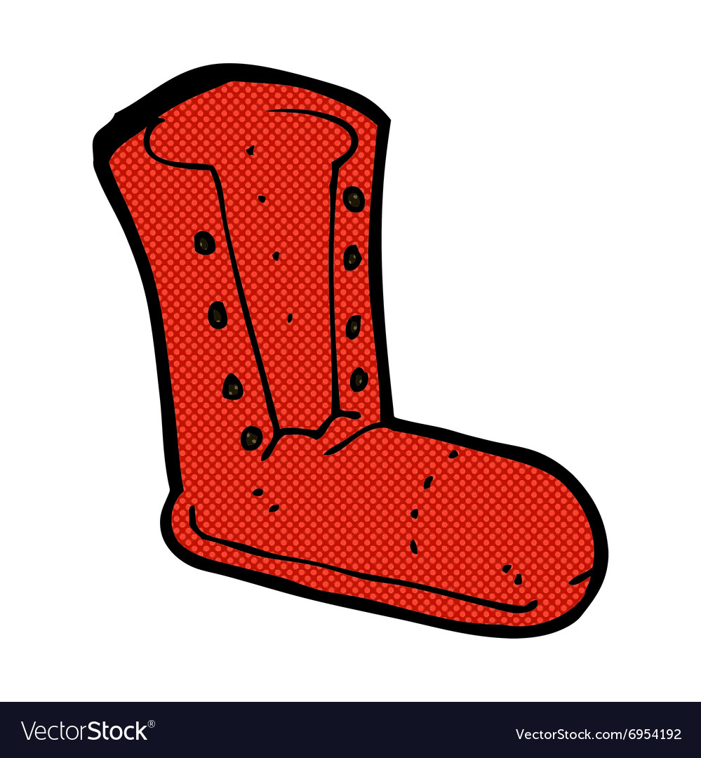 Comic cartoon old boot Royalty Free Vector Image