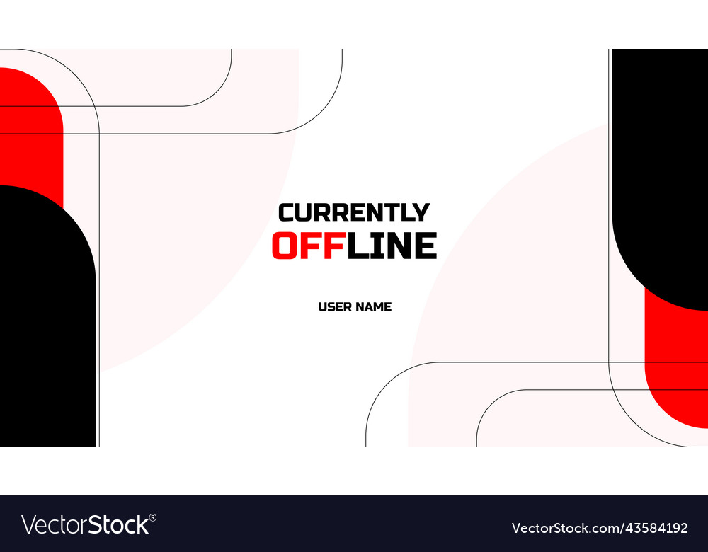 Currently offline twitch banner background Vector Image Currently offline twitch banner background Vector Image