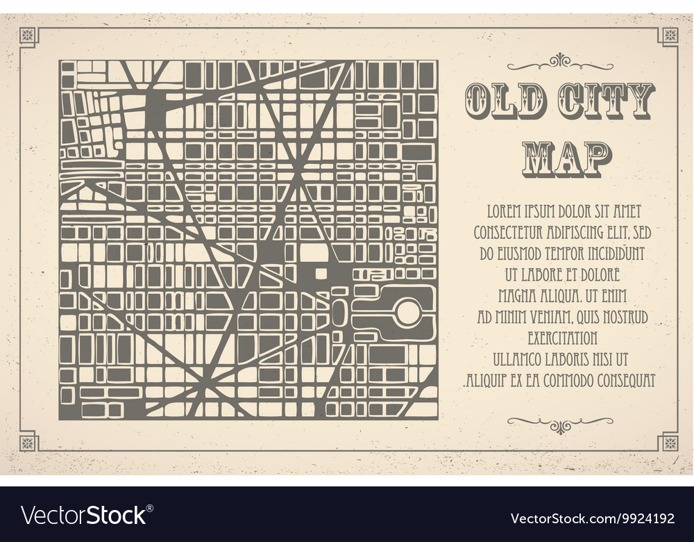 Map city plan Royalty Free Vector Image - VectorStock