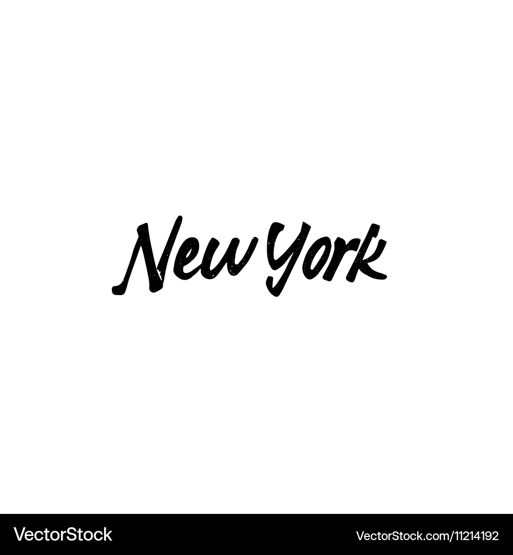 New york - hand drawn calligraphy and lettering Vector Image