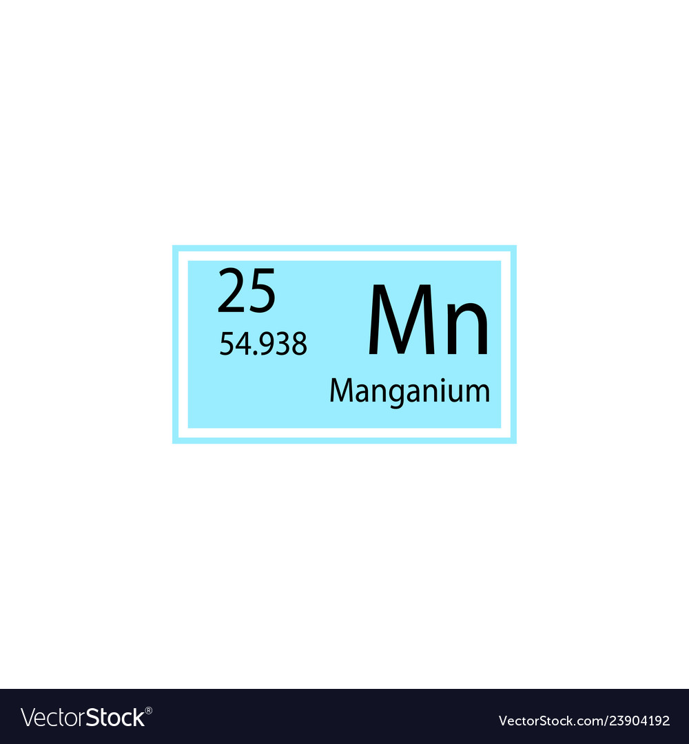 Periodic table element manganium icon Royalty Free Vector