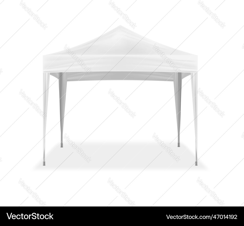Pop-up canopy tent realistic mock-up exhibition Vector Image