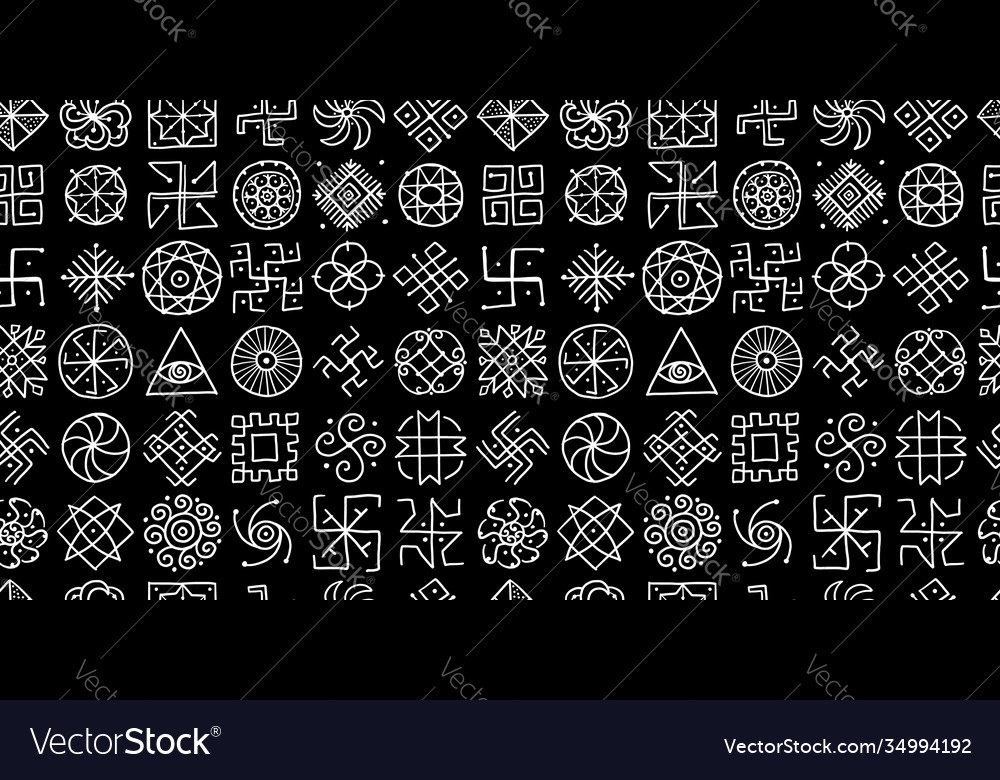 Sacred geometry background seamless pattern Vector Image