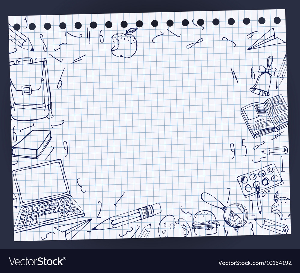School test book 04 Royalty Free Vector Image - VectorStock